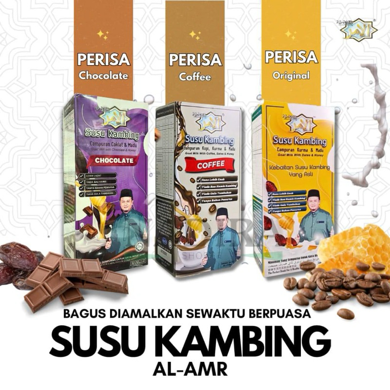 🔥Original🔥 SUSU KAMBING AL-AMR Campuran Kurma dan Madu | Shopee Malaysia