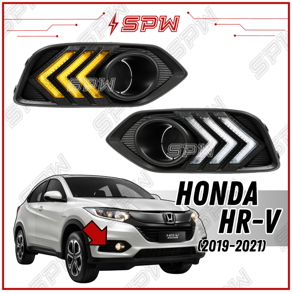 Honda HRV HR-V / Vezel (2019-2021) DRL Daylight Cover Front Bumper LED ...