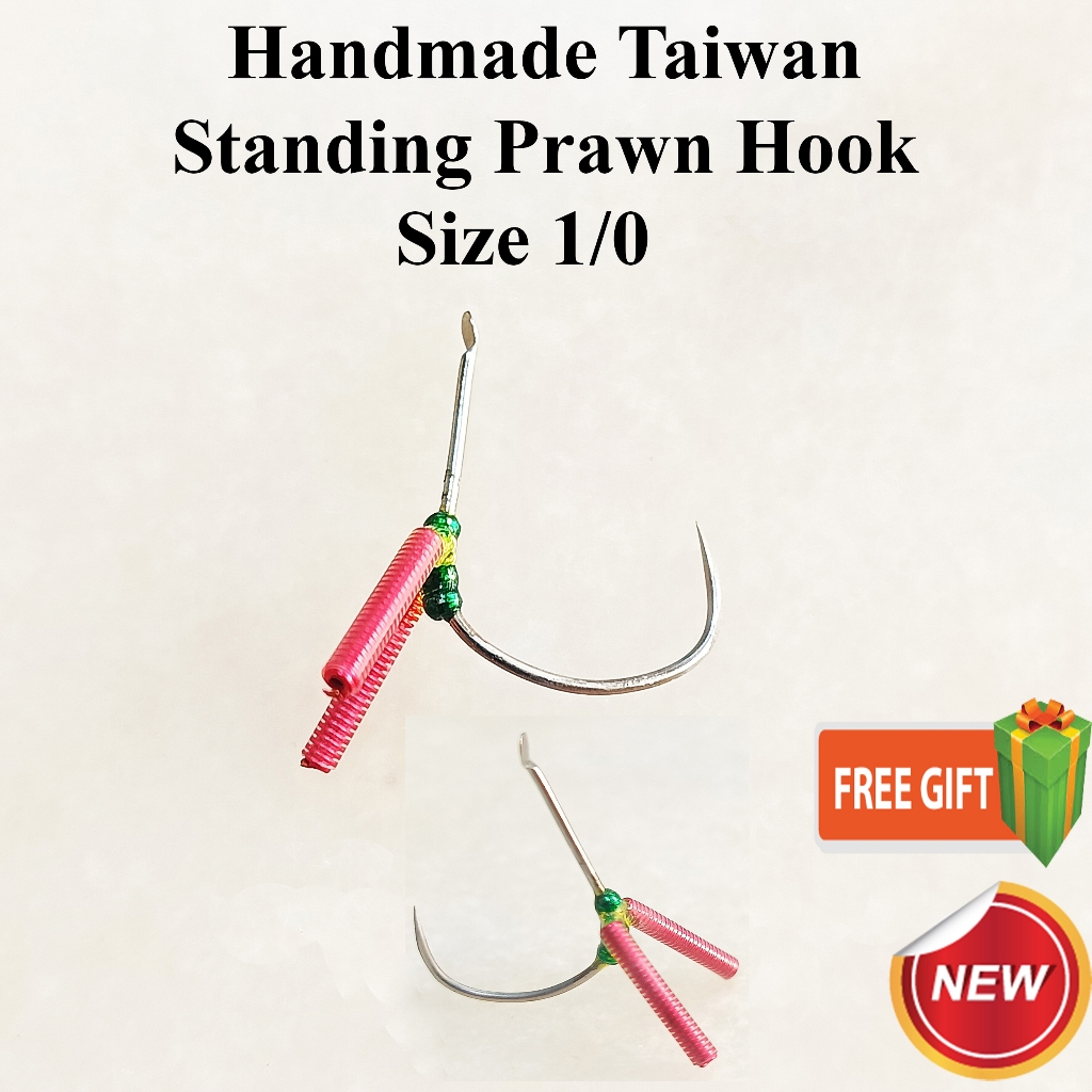 Handmade Taiwan Prawn Hook Standing Custom Mata Kail Udang Galah ...