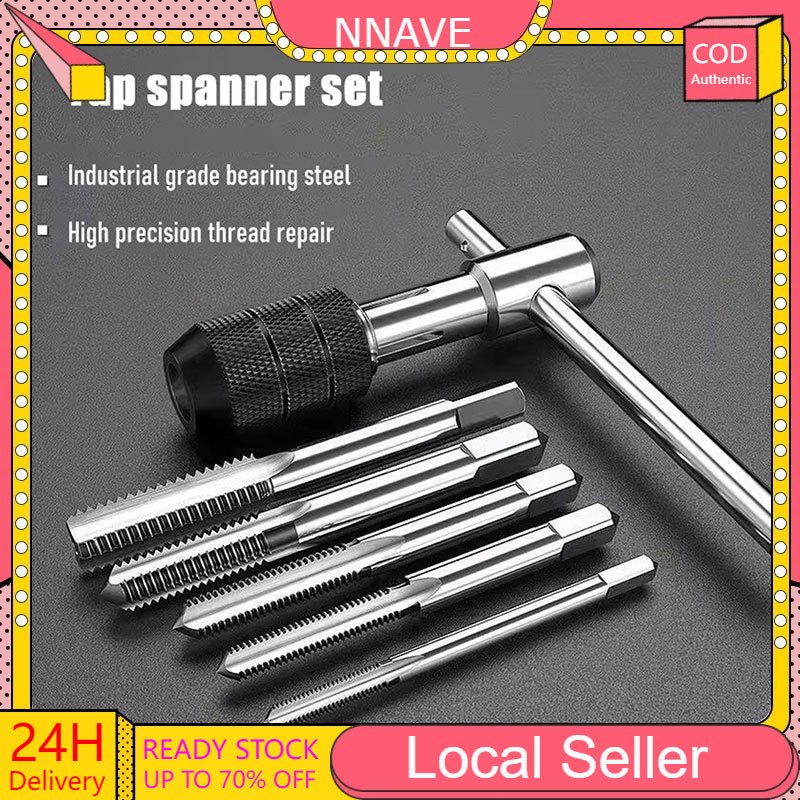 6pcs M3- M8 Tap Wrench Set Metric Screw Tap T-Shaped Wrench Threading ...