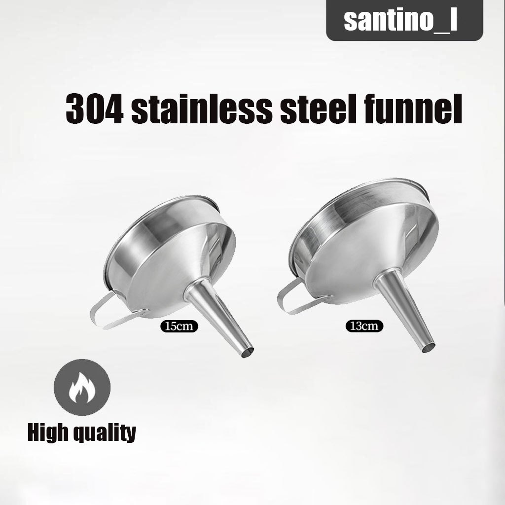 13CM 15CM Stainless Steel Filter Funnel Oil Liquid Fluid Filter Funnel Kitchen Tool Corong ...