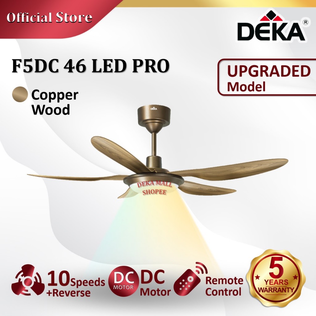 DEKA F5DC PRO F5DCL 56" | F5DCBABYL 46" 5 Blades DC Motor 20 Speed ...