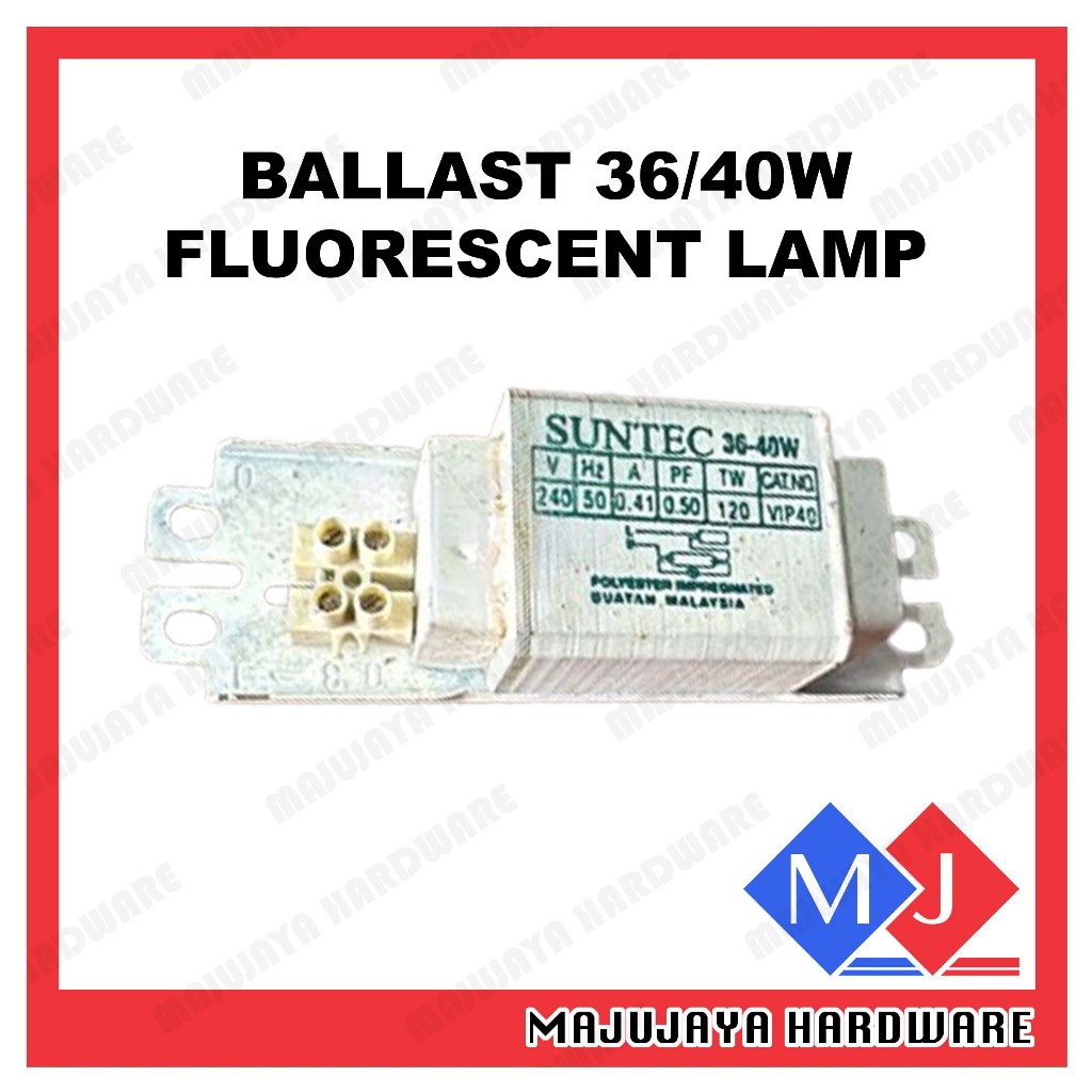 SUNTEC NEWTON 36W-40W/18w-20w Fluorescent Lamp Tube Choke Ballast Buatan malaysia | Shopee Malaysia