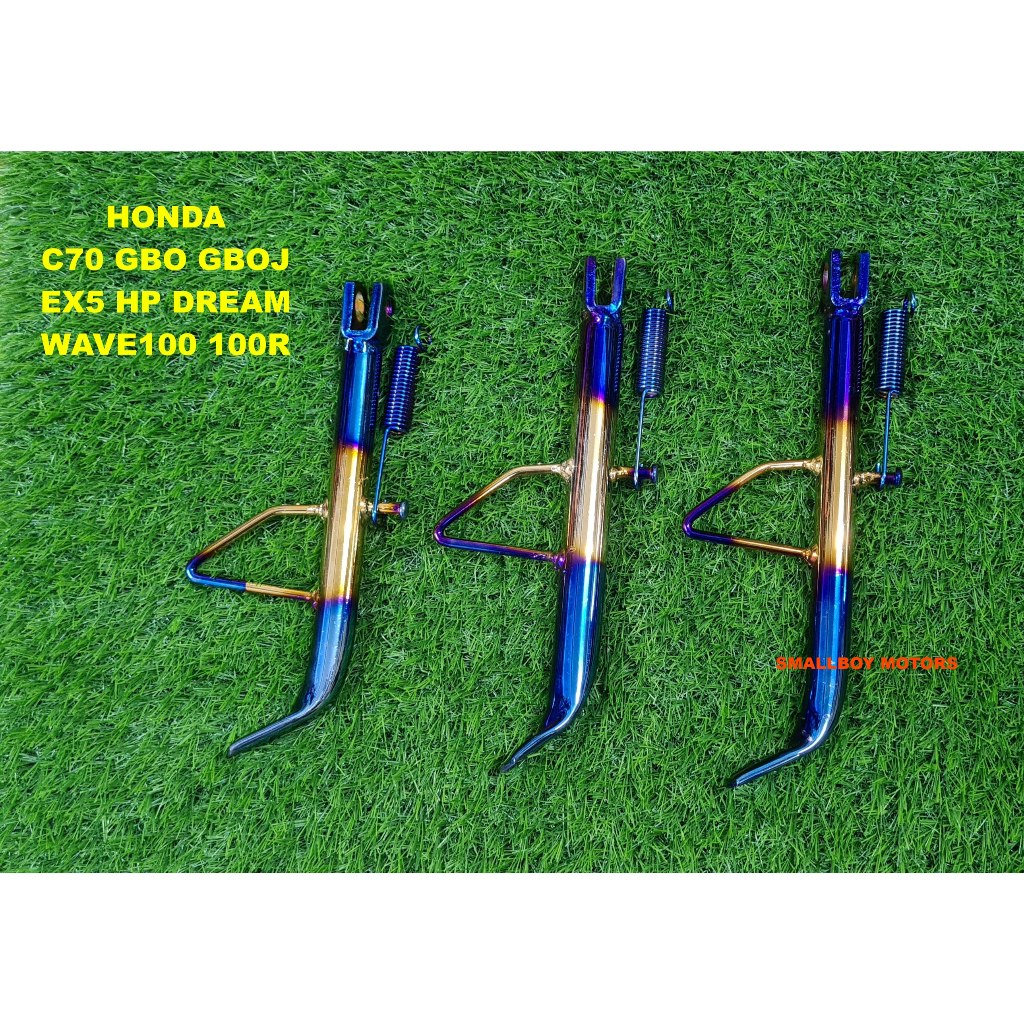 HONDA EX5 DREAM WAVE100 100R C70 GBO GBOJ FAME GB6 SIDE STAND TITANIUM TONGKAT SATU TEPI WARNA ...