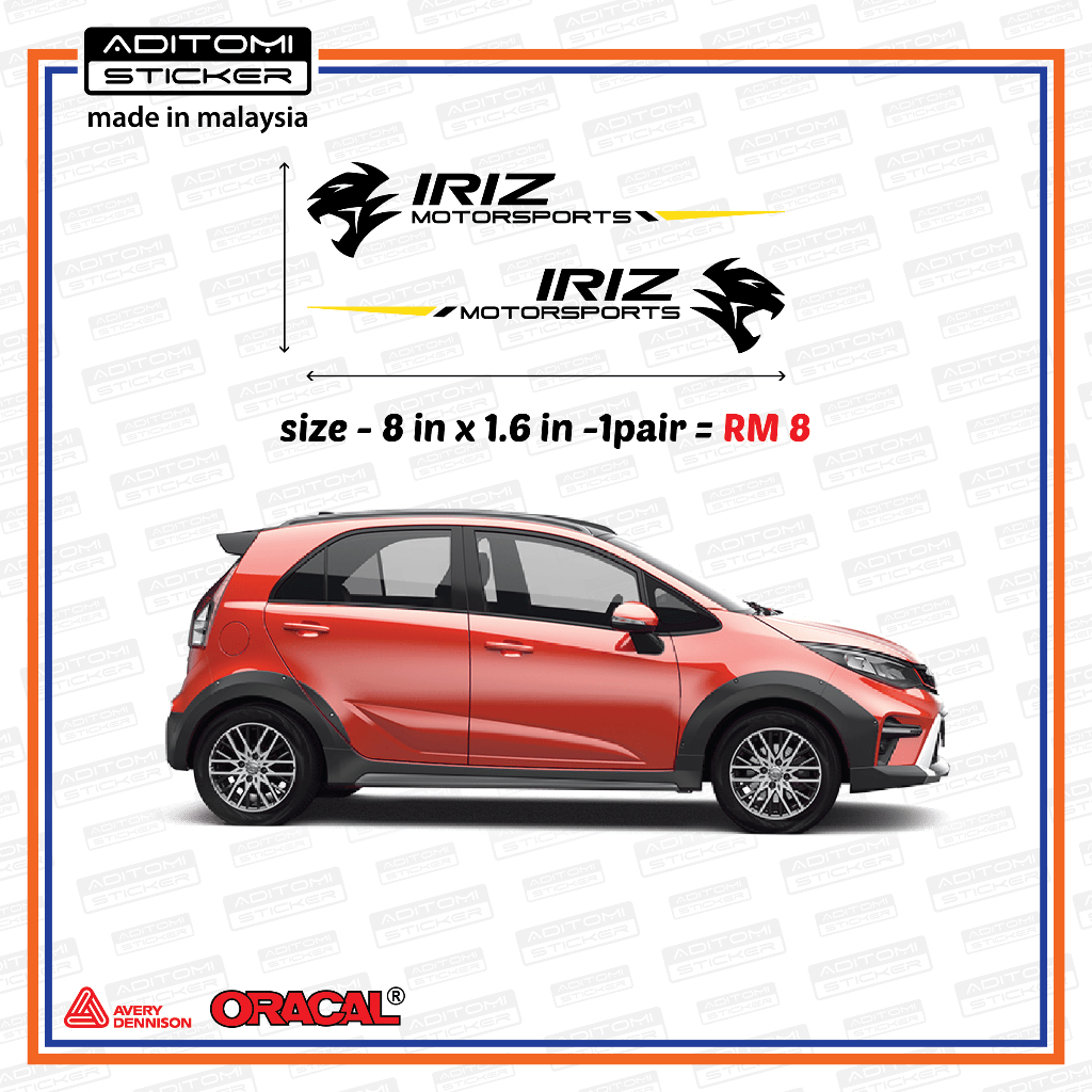 Proton Iriz Motorsports die cut sticker | Shopee Malaysia