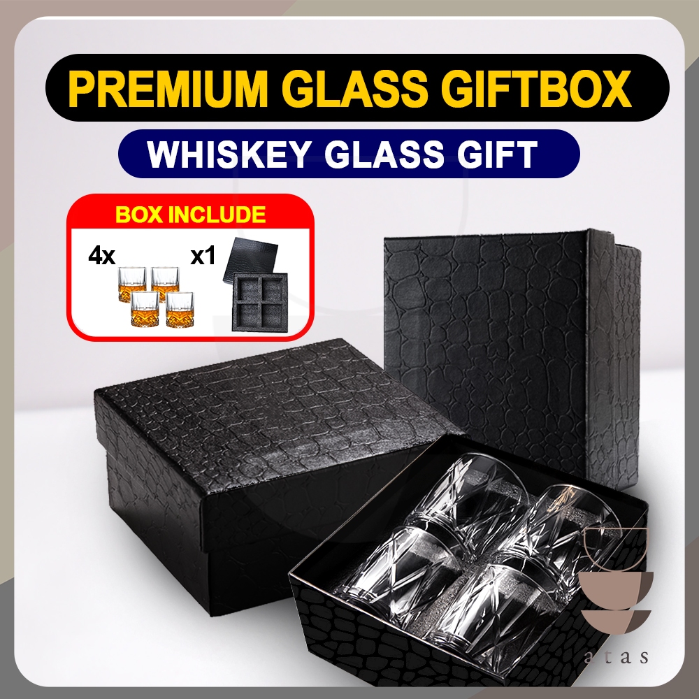 ATAS EXCLUSIVE GIFT BOX SET Whisky Glass Whiskey Glasses Cup Crystal ...