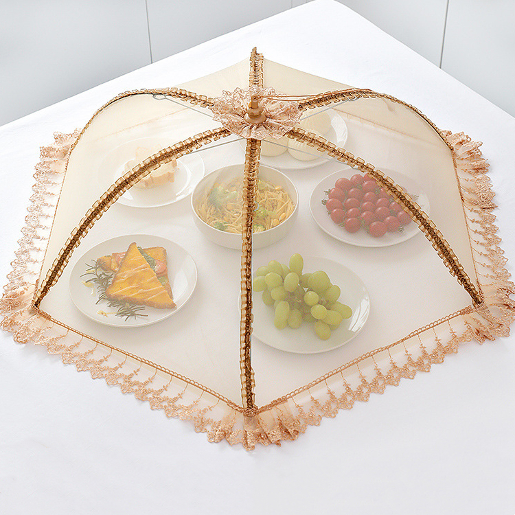 Foldable Food Cover With Handle Dish Cover Washable Mesh Dust Proof ...