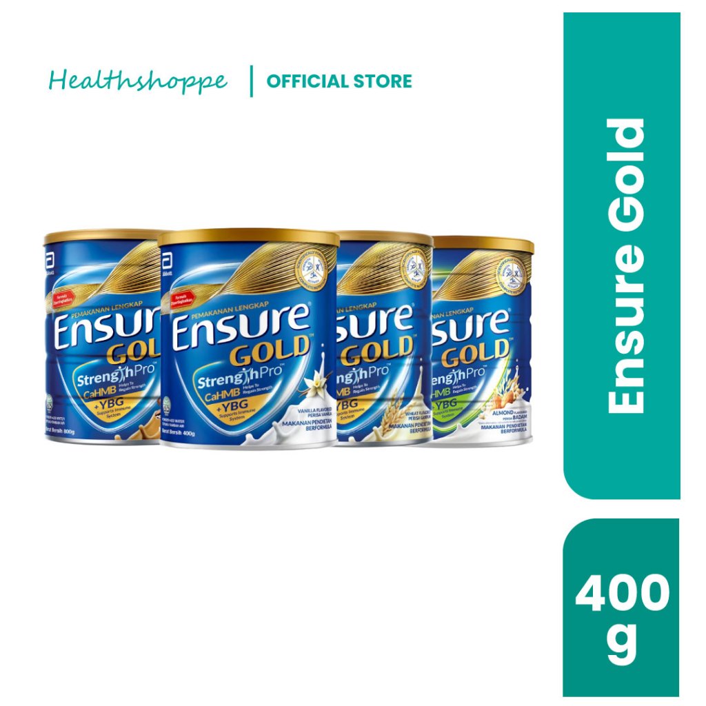 Ensure Gold 400g – Complete Balanced Nutrition by Abbott | Vanilla/Wheat/Coffee/Almond Flavour ...