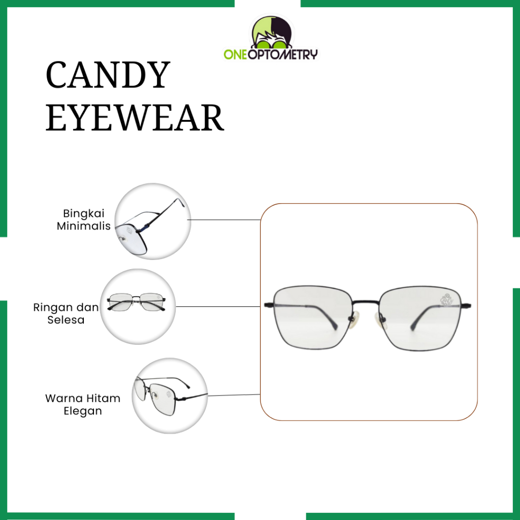 Candy Bingkai Cermin Mata / Metal Frame / Spek Mata Viral / Spek Trend ...