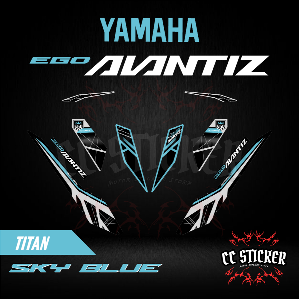 YAMAHA EGO AVANTIZ | MOTOR STICKER STRIPE CUSTOM STRIPE STICKER TITAN ...