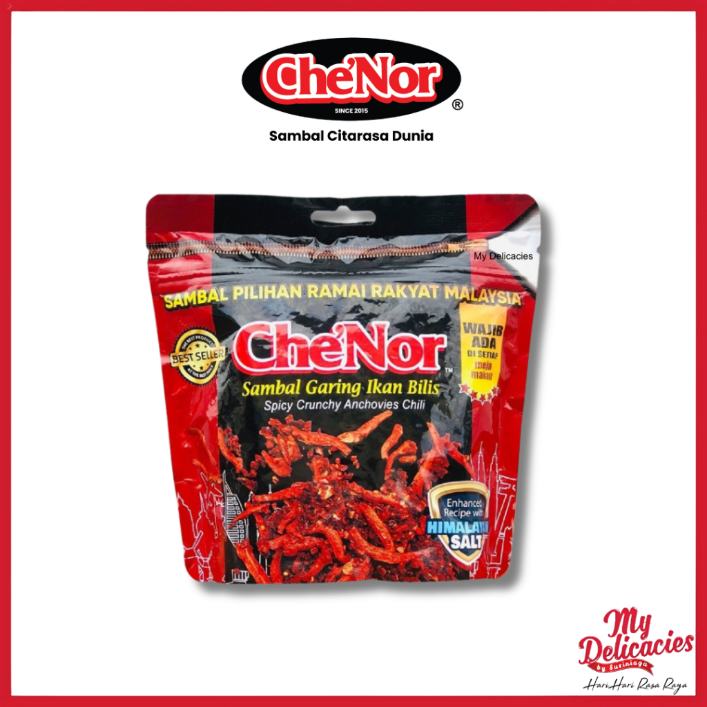 Che'Nor Sambal Garing Ikan Bilis Pouch (50gm) | Shopee Malaysia