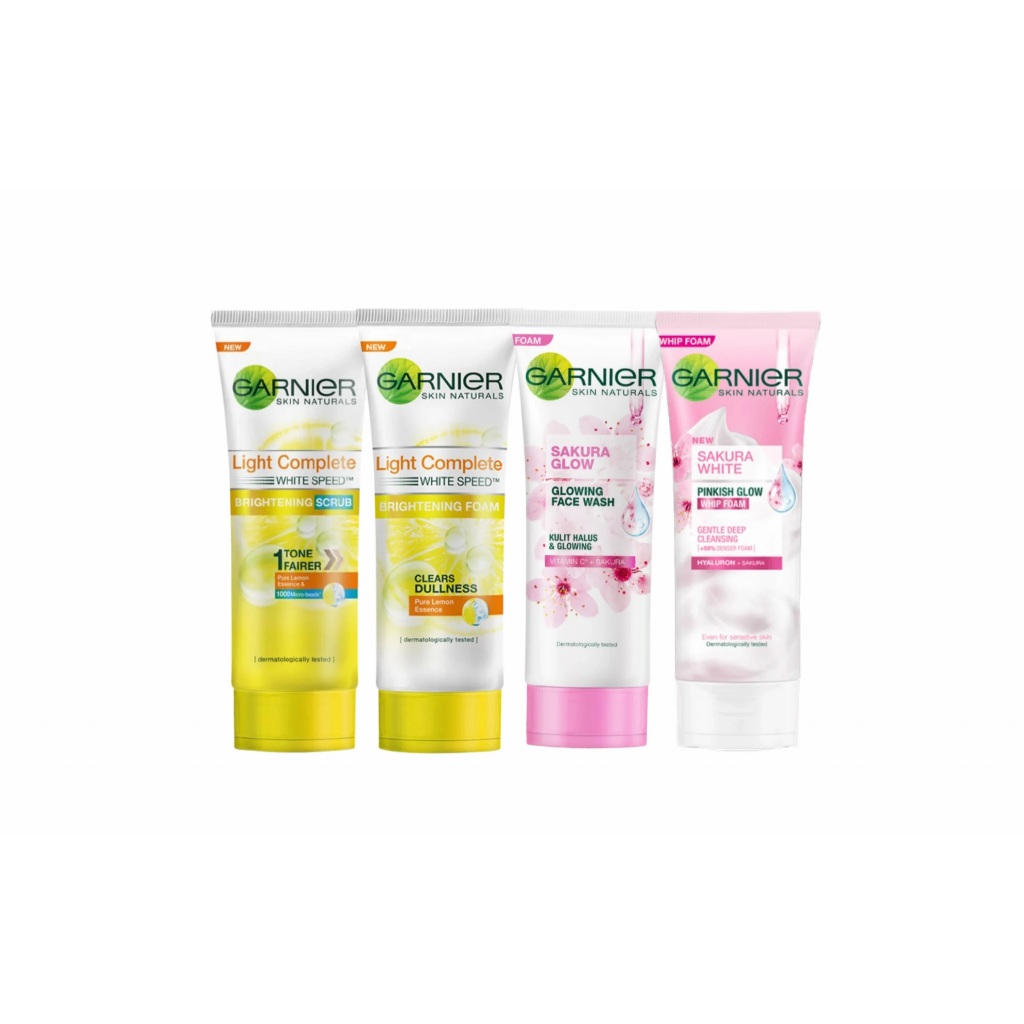 Garnier bright complete/ sakura white pencuci muka/ cleanser 100ml ...