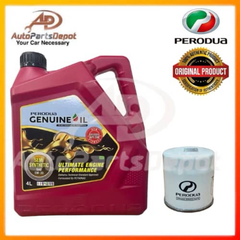 Perodua Semi Synthetic Engine Oil SAE 5W30 4L MYVI,MYVI Lagibest,ALZA ...