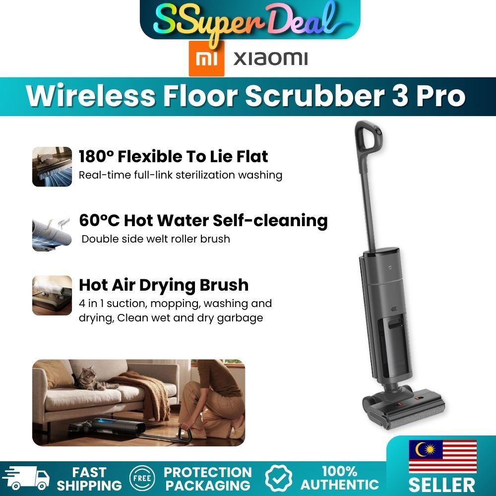 Xiaomi Mijia Wireless Floor Scrubber 3 Pro Wet & Dry Vacuum Cleaner ...