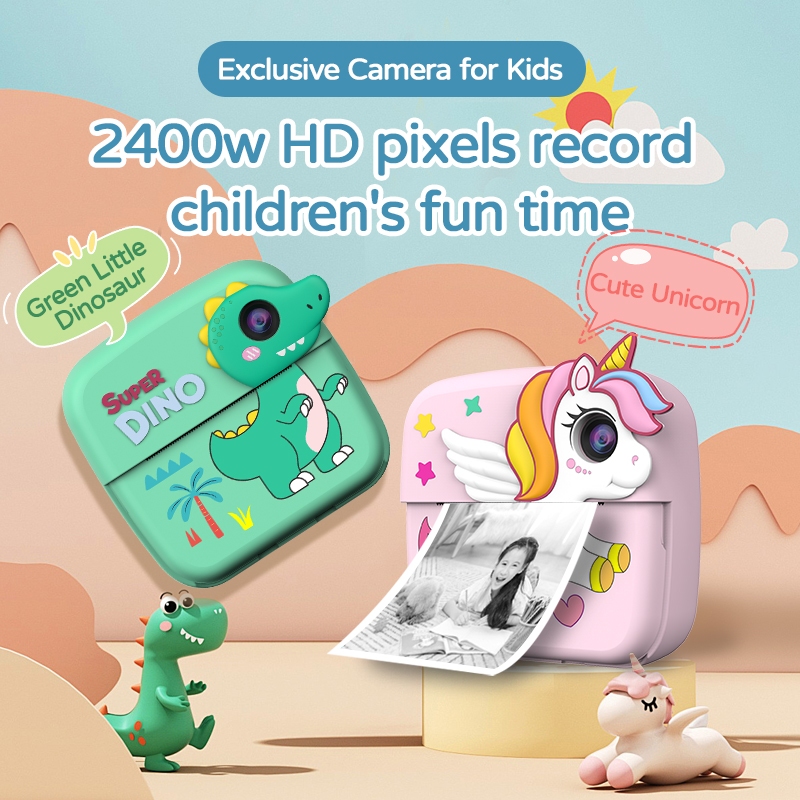 READY STOCK 1080P Kids Camera Mini Print Camera Kids Digital Camera ...
