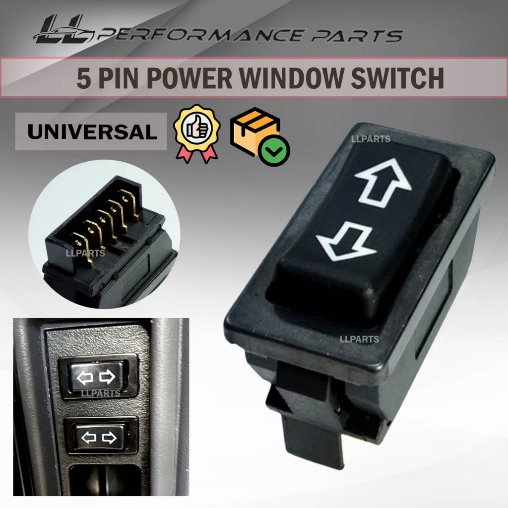 Universal 5 Pin Car Switch Power Window Switch Up Down Saga Iswara ...