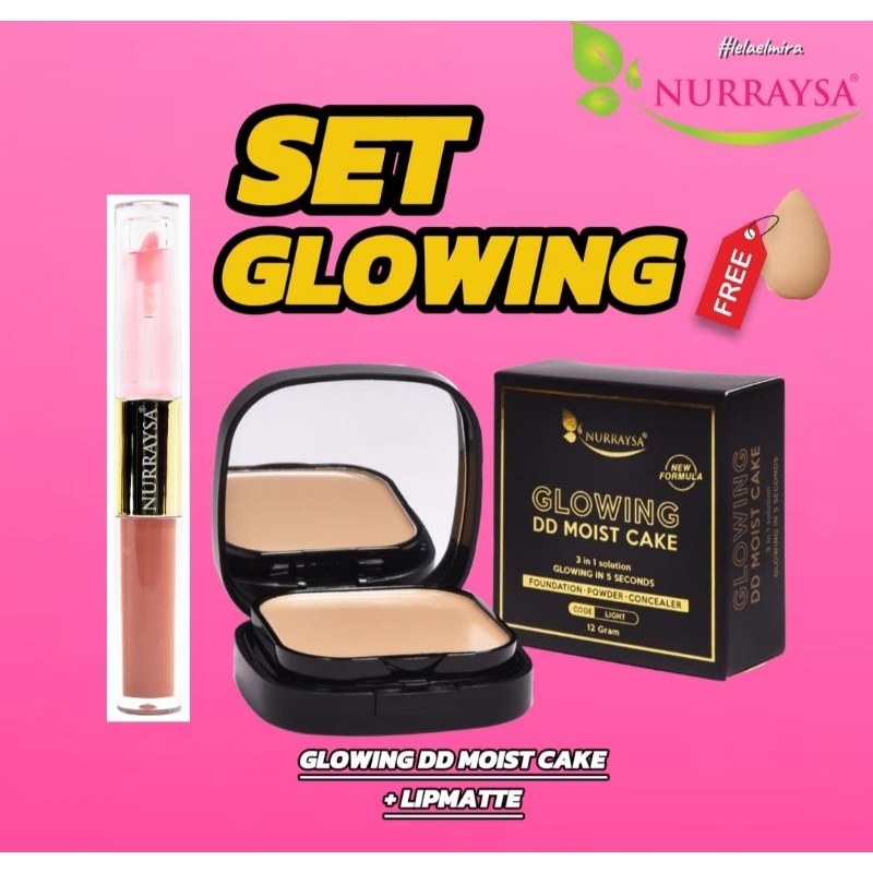 NURRAYSA SET GLOWING glowing dd moist cake dan lipmatte | Shopee Malaysia