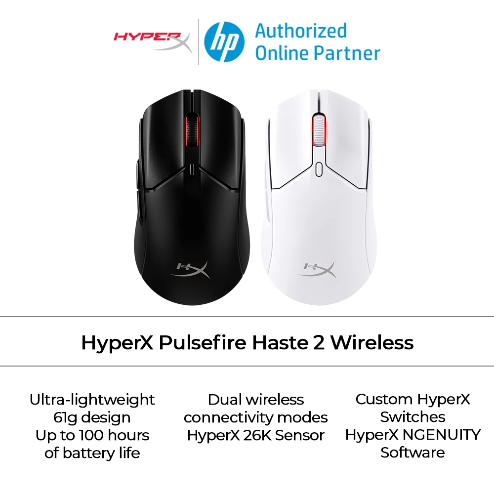 HyperX Pulsefire Haste 2 Wireless Gaming Mouse [6N0B0AA/6N0A9AA ...