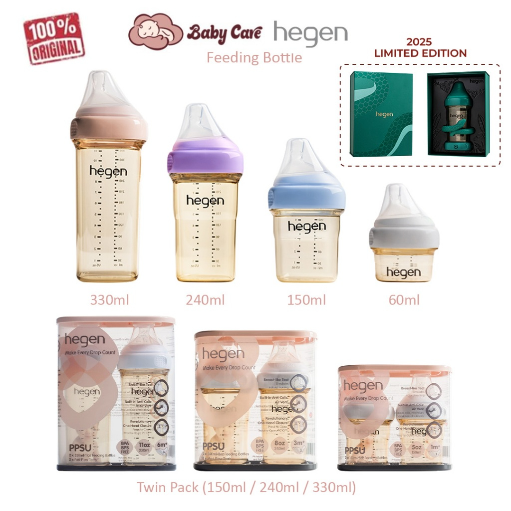 Hegen PCTO Feeding Milk Bottle PPSU, 100% Original,60ML,150ML 240ML 330ML / 2OZ,5OZ 8OZ,11OZ ...
