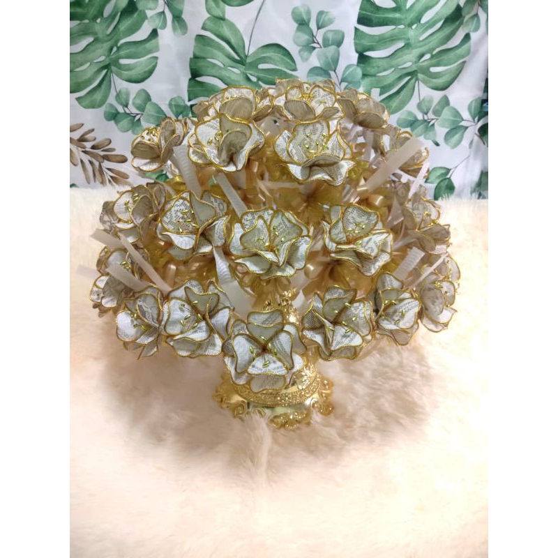 (Pre-order) Bunga Telur Songket/Bunga Telur Handmade/Bunga pahar (1pcs ...