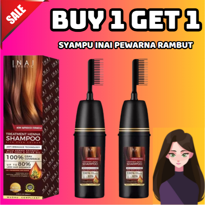 PEWARNA RAMBUT SAH SOLAT | INAI REPUBLIC| HENNA COLOUR SHAMPOO| TELUS ...