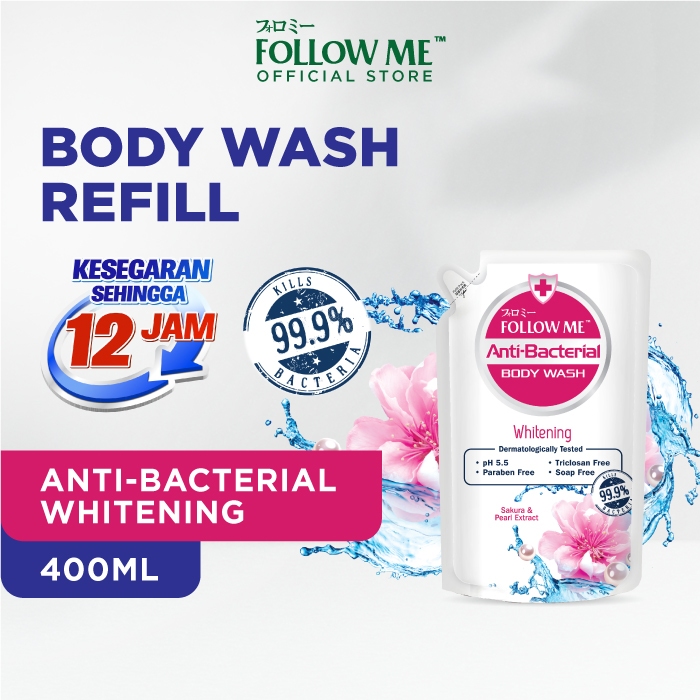 Follow Me Anti-Bacterial Body Wash Refill Pack (Whitening) 400ml ...