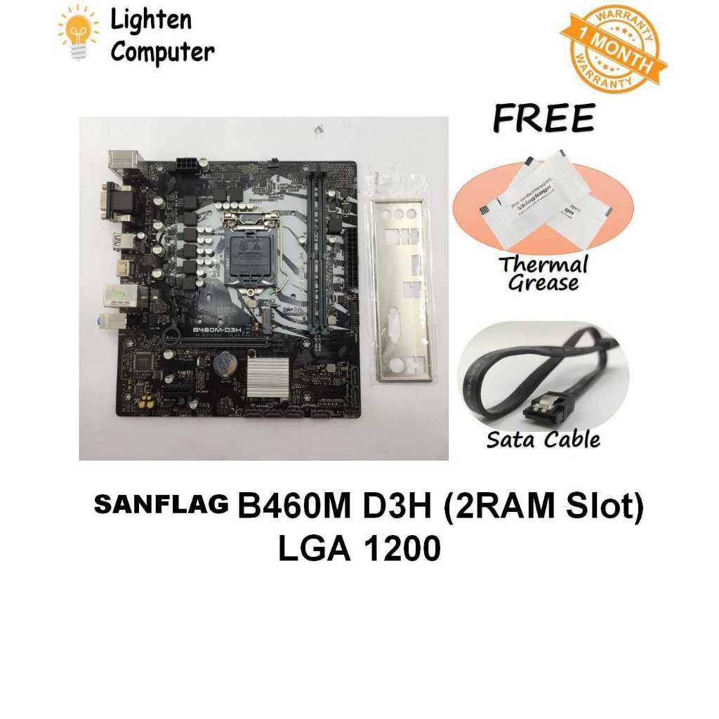 【USED】 SANFLAG B460M D3H (2 RAM SLOT) Motherboard | B460 | LGA 1200 ...