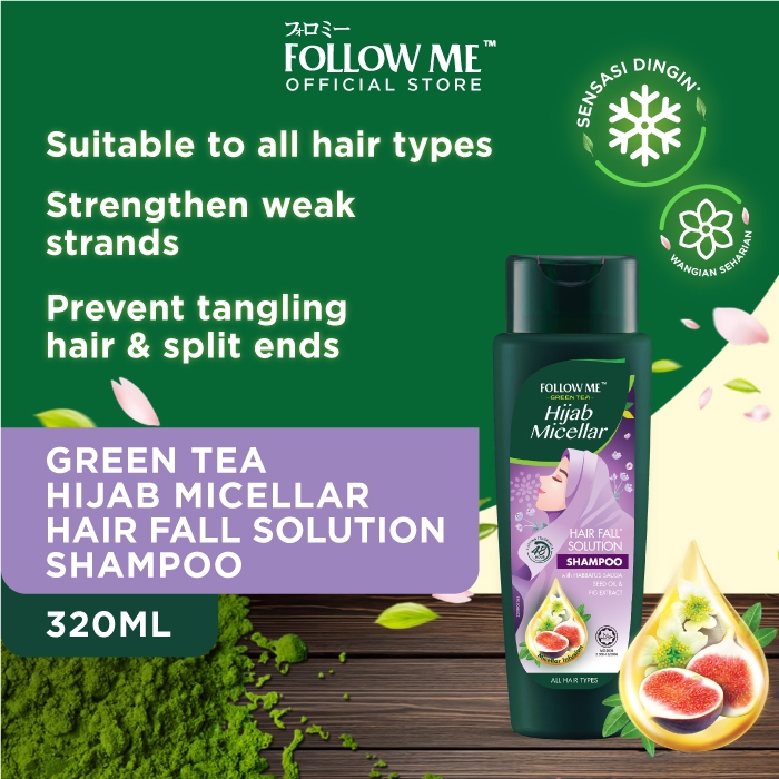 Follow Me Green Tea Hijab Micellar Shampoo (Hair Fall Solution) 320ml ...
