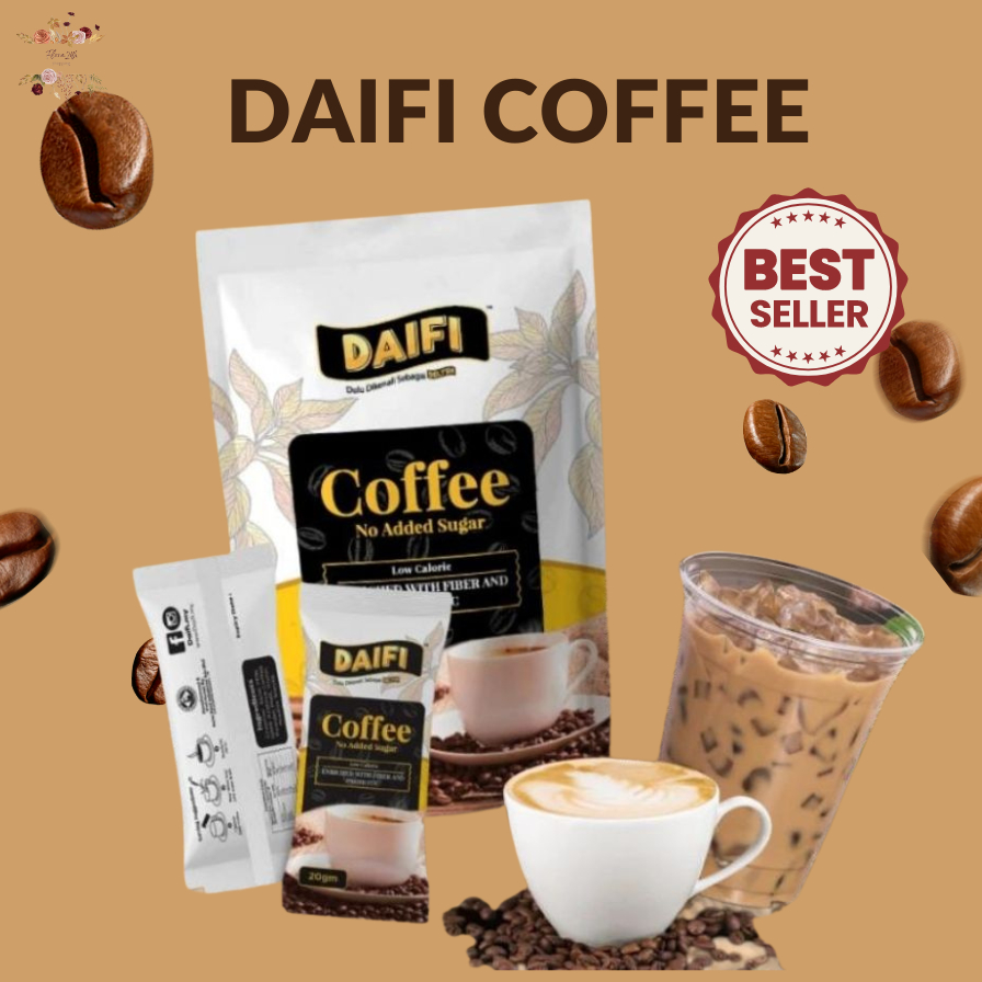 KOPI DAIFI DELYSH COFFEE tanpa gula putih kopi sedap kopi diet kopi ...