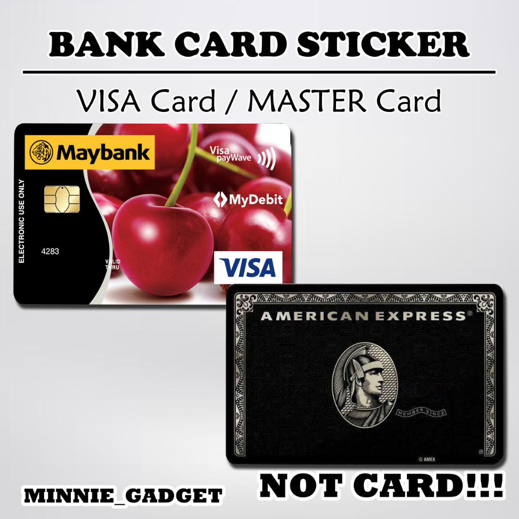 [ AMEX ] Touch n Go Card Sticker Cover TNG / MASTER / VISA / CREDIT ...