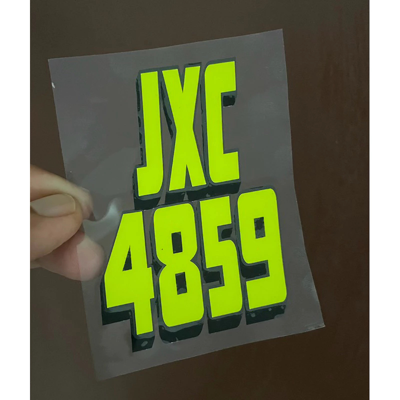 Sticker Nombor Plate Motor Colour Fluorescent | Shopee Malaysia