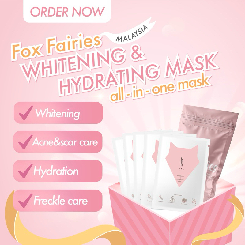 Whitening & Hydrating Mask (5-PCS) Fox Fairies | Shopee Malaysia
