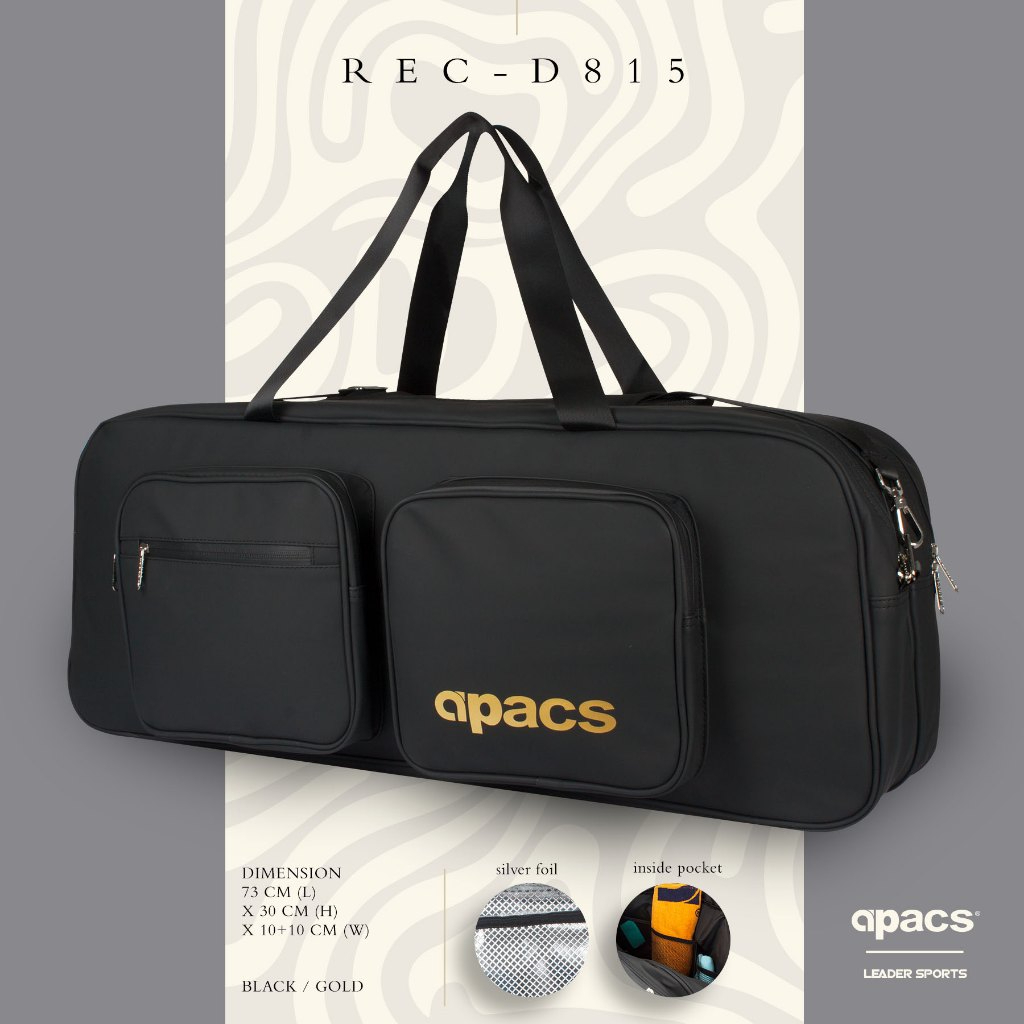 APACS PREMIUM TOURNAMENT BADMINTON BAG RACKET BAG D815 | Shopee Malaysia