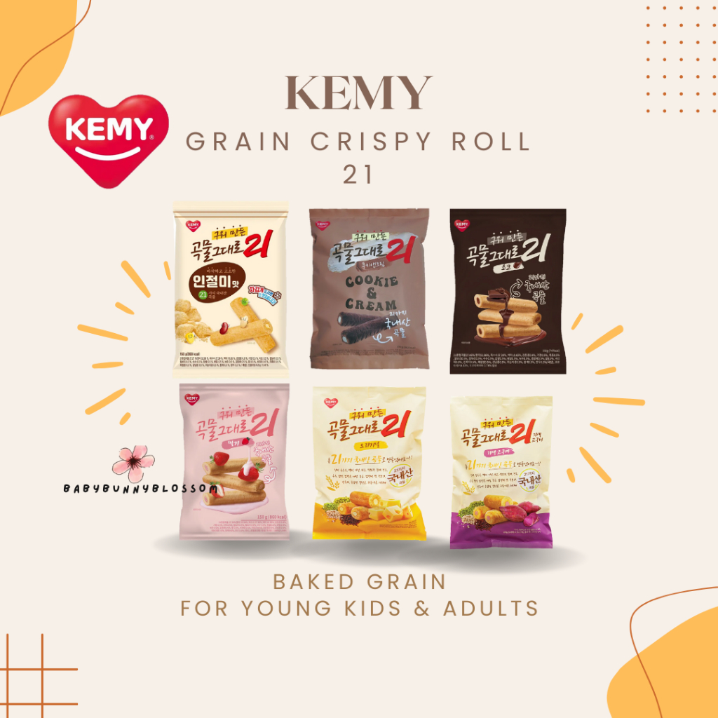 [READY STOCK] KEMY Baked Grain Crispy Roll 150g (Made in Korea) Snack ...