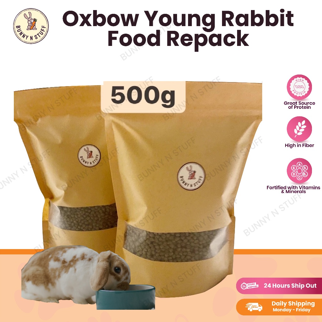 Oxbow Adult Rabbit food/Young Rabbit food 💚 repack 💚 100g 💚 500g ...