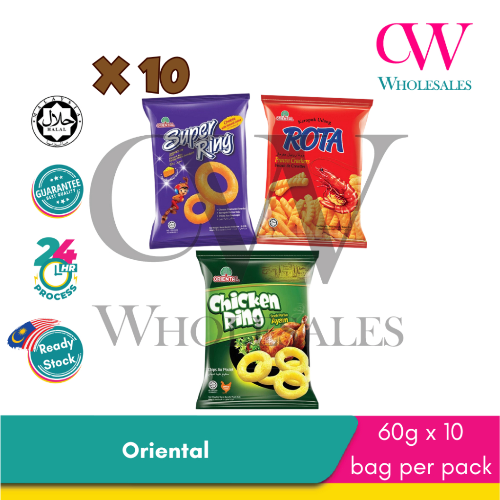Oriental Super Ring, Chicken Ring, Rota Prawn Snack Bundle (60g x 10 Pack) | Shopee Malaysia
