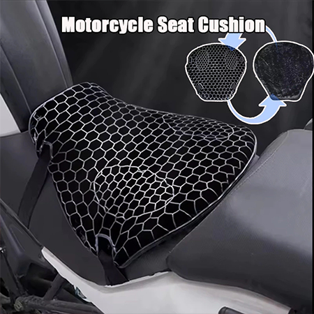 Universal Motorcycle Gel Seat Cushion 3D Honeycomb Shock Absorbing Seat ...