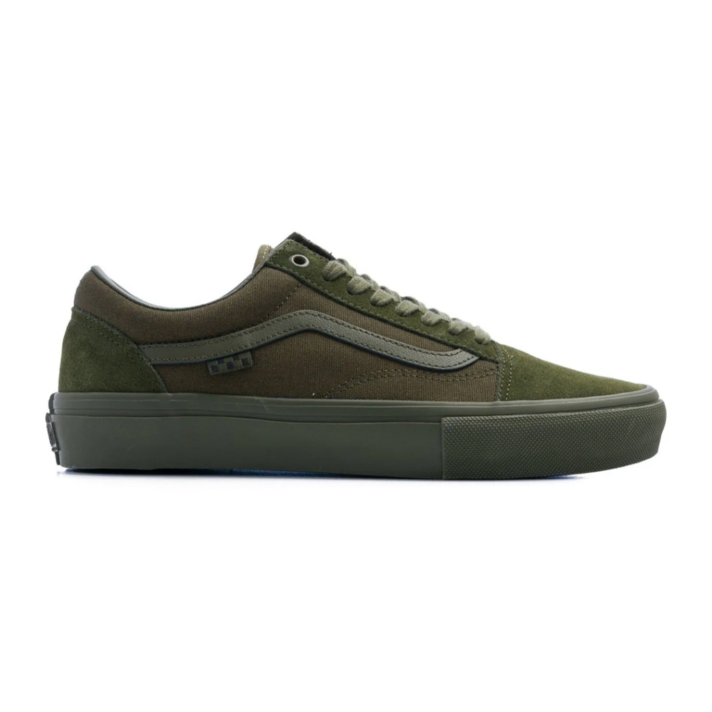 Vans Skate Old Skool - Mono Olive | Shopee Malaysia
