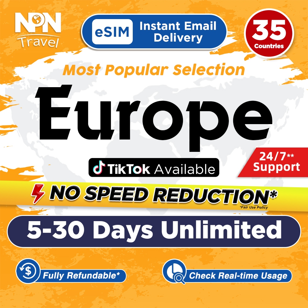 Europe eSIM 5-30Days Daily 500MB/1GB/2GB Unlimited 4G Data | High Speed ...