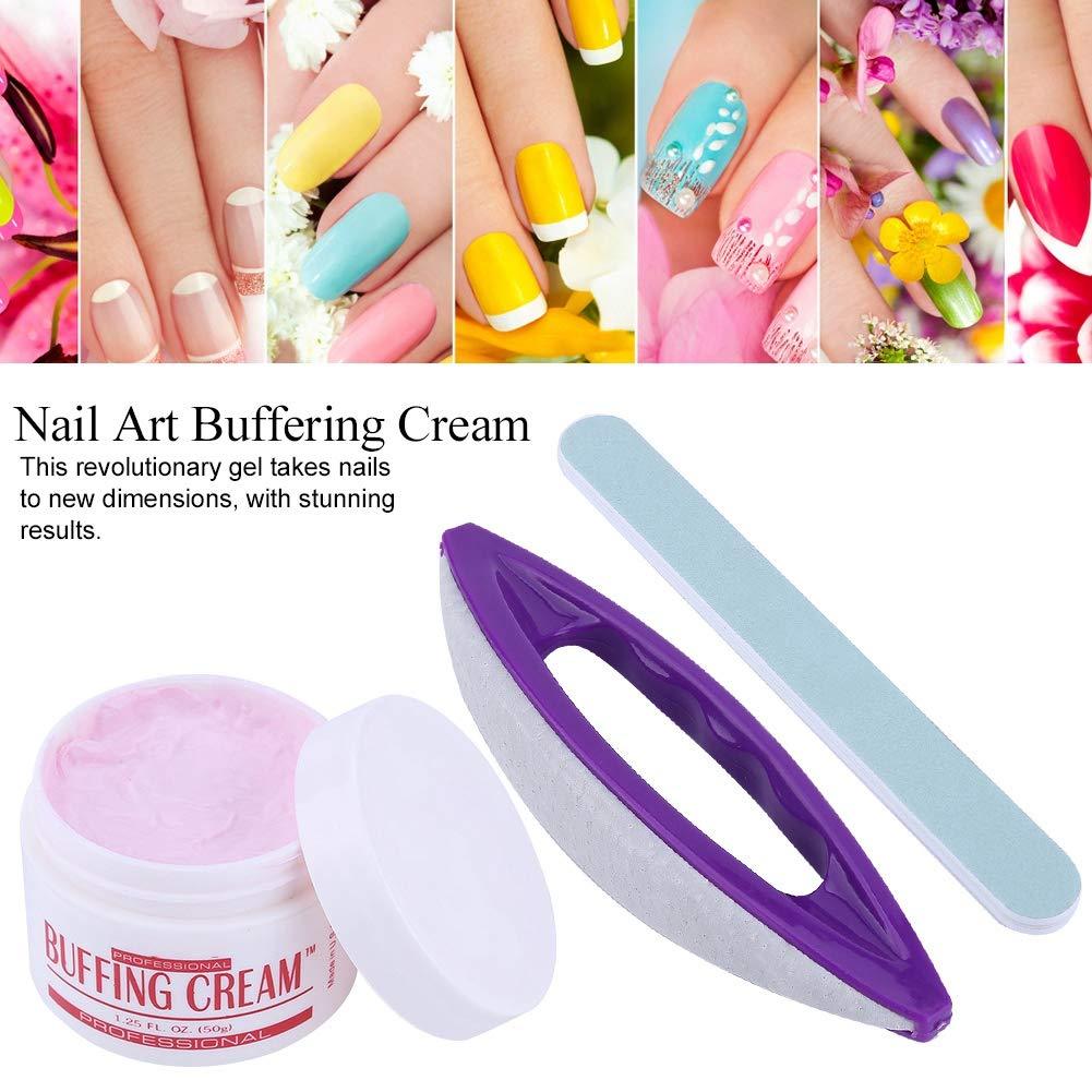 ️ Monja® Nail Art Buffing Cream Nail Brush Buffer Polishing Strip ...
