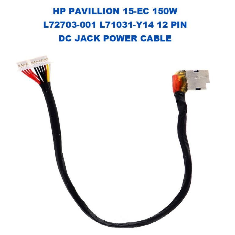 HP PAVILLION 15-EC 150W L72703-001 L71031-Y14 12 PIN DC JACK POWER ...