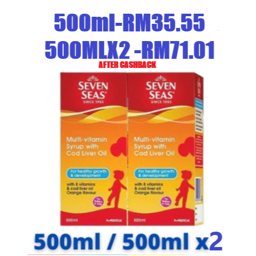 [POST IN 24H] Seven Seas MultiVitamin Syrup 500ml / 500ml+100ml ...