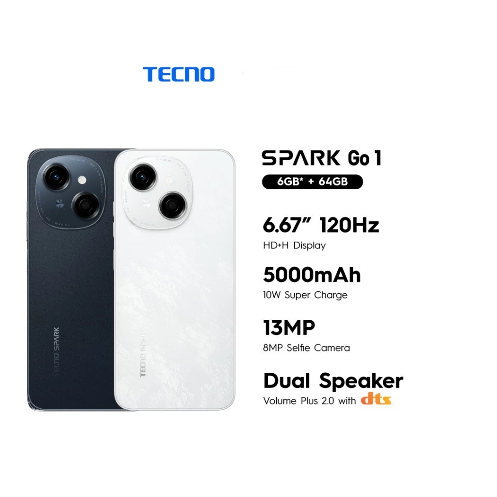 TECNO Spark Go 1 Smartphone Dual Speaker / 6.67" HD+H / 5000 mAH ...