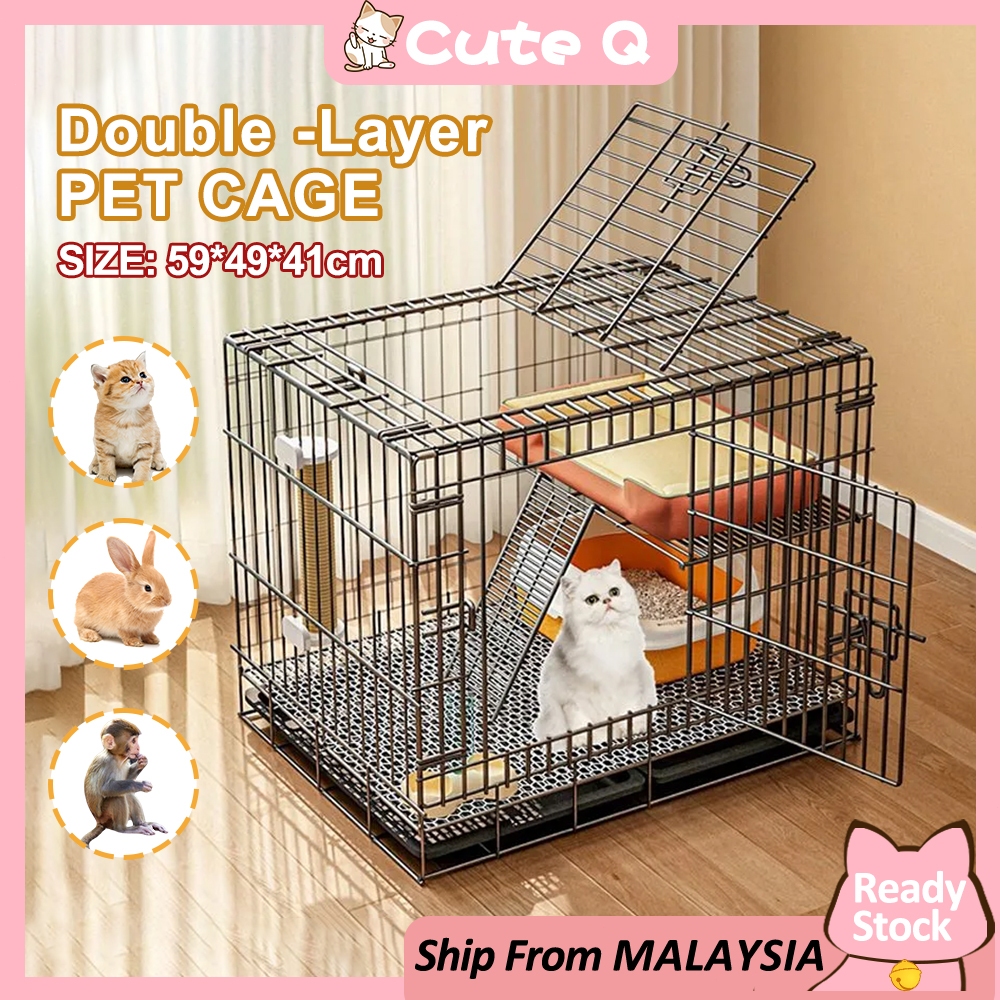 Cute Q pet cage cat cage premium sangkar kucing besar kandang kucing ...