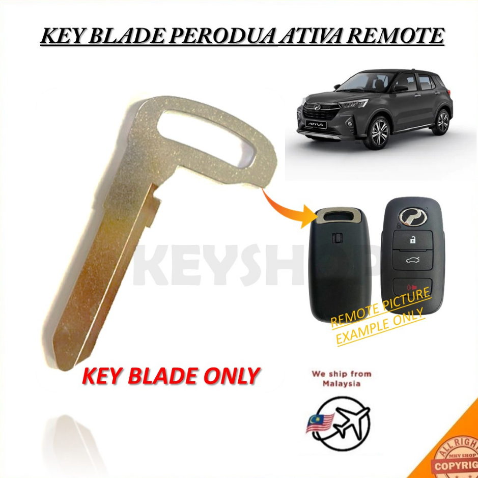 Perodua Ativa Mechanical Emergency Key Blank | Shopee Malaysia