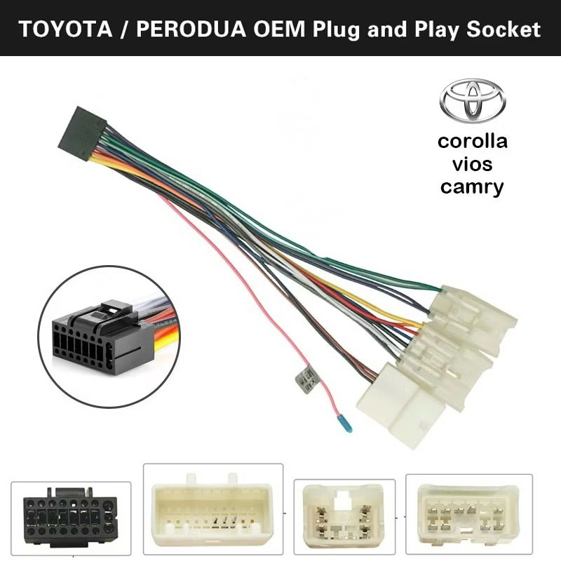Toyota/Perodua Plug & Play Socket Android Player with Steering Control ...
