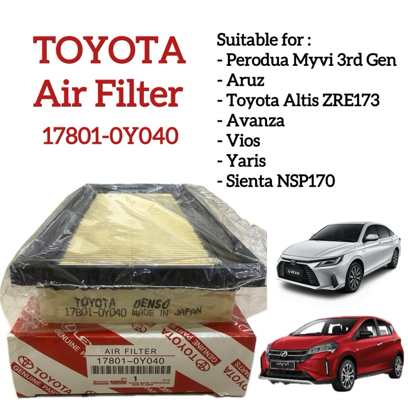 (1pc) Denso Air Filter Perodua Myvi 1.3/1.5 2018 M800 2NR FE Third ...