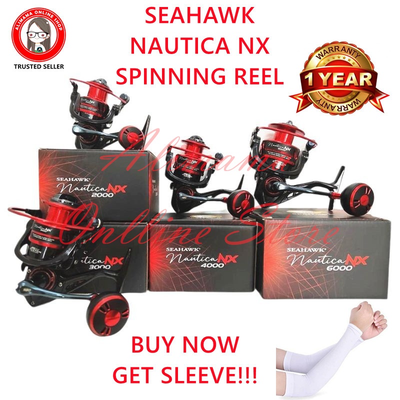 GIFT SEAHAWK NAUTICA NX SPINNING REEL 2000 3000 4000 6000 MESIN PANCING ...