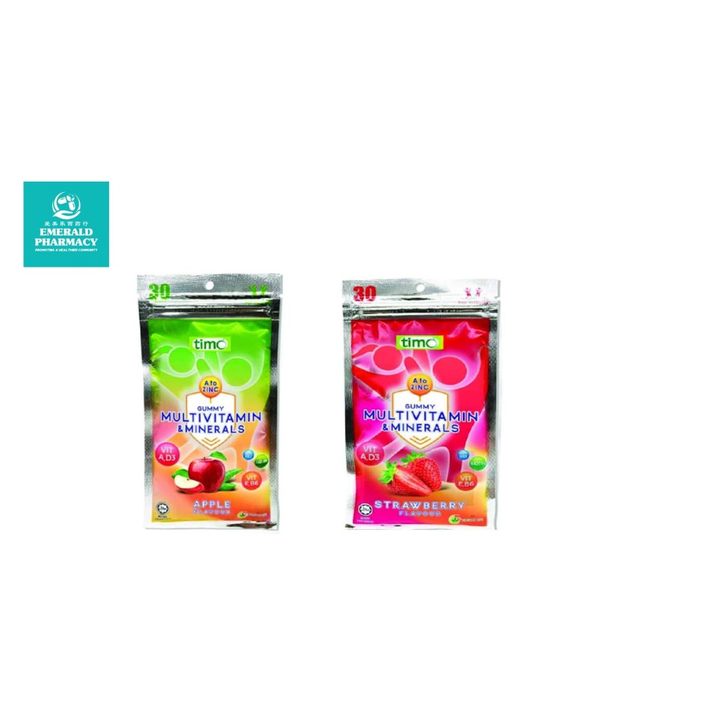 Timo Gummy Multivitamin & Minerals (Apple/Strawberry) | Shopee Malaysia