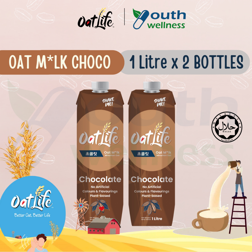 [RTD] OatLife Oat Milk Chocolate (2 x1 Litre) | Shopee Malaysia